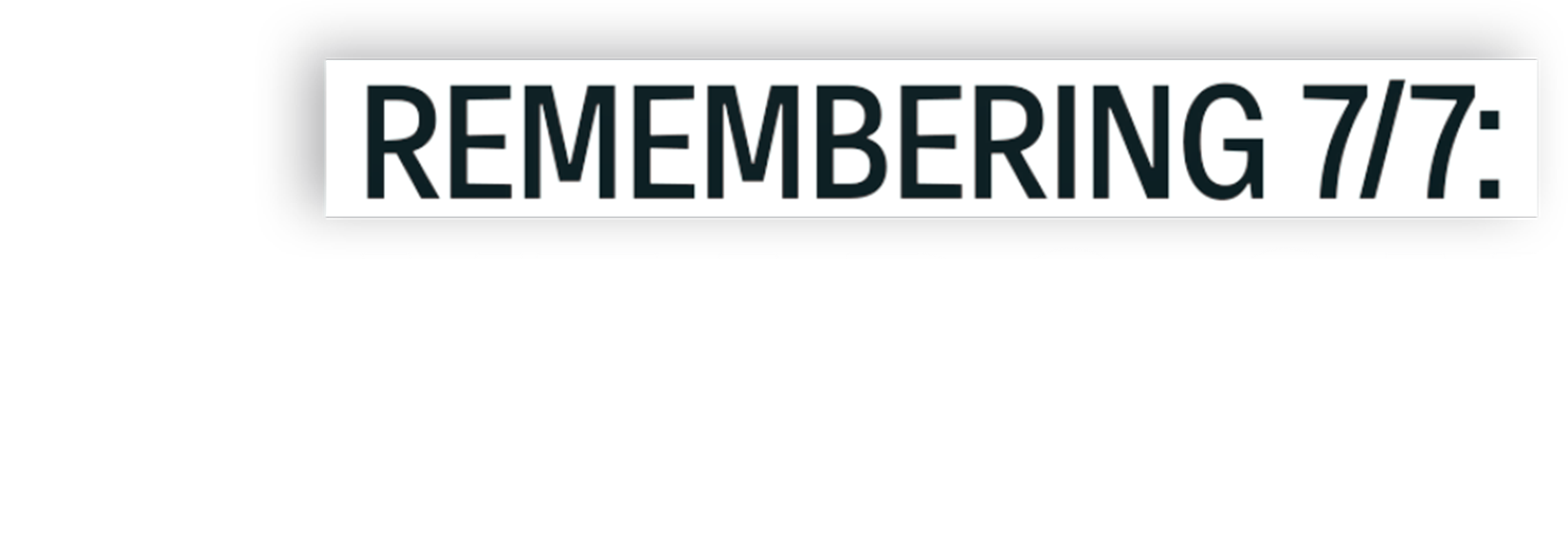 Remembering 7/7: 20 Years On - ITVX